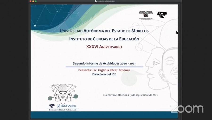 Rinde directora del ICE segundo informe de actividades - Universidad ...