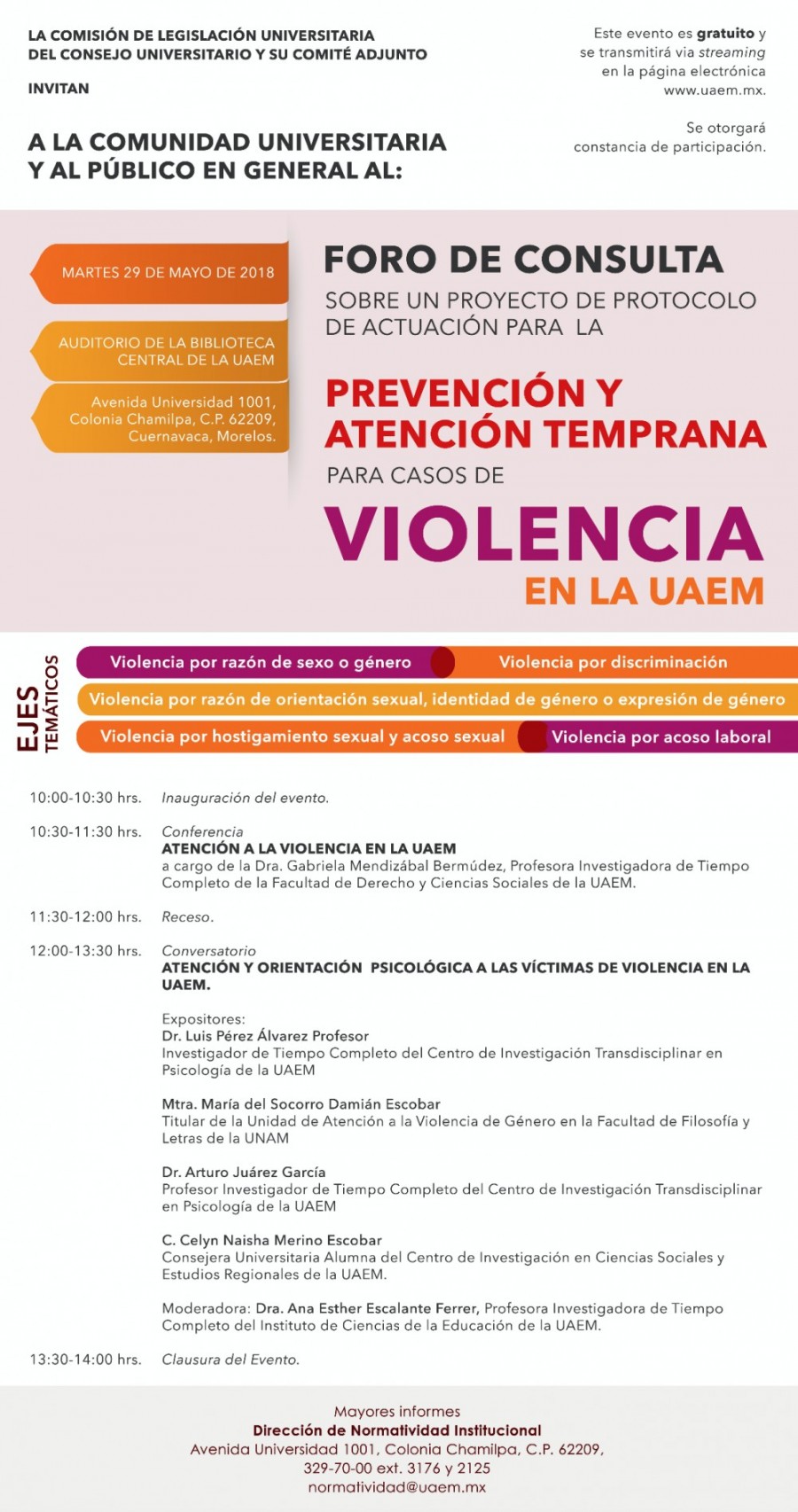 Foro de Consulta - Universidad Autónoma del Estado de Morelos