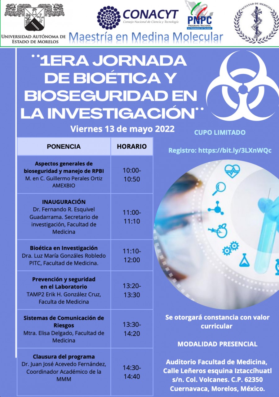 1era Jornada De Bioética Y Bioseguridad En Investigación Universidad