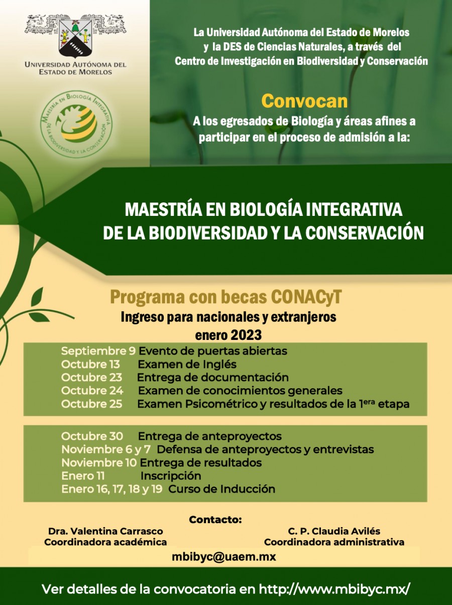 Maestría en biología integrativa de la biodiversidad y la conservación ...