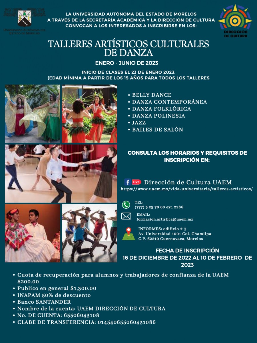 Talleres Artísticos Culturales de Danza | Enero - Junio 2023 ...
