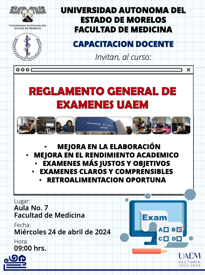 Capacitación docente: Reglamento general de exámenes UAEM - Universidad Autónoma del Estado de ...