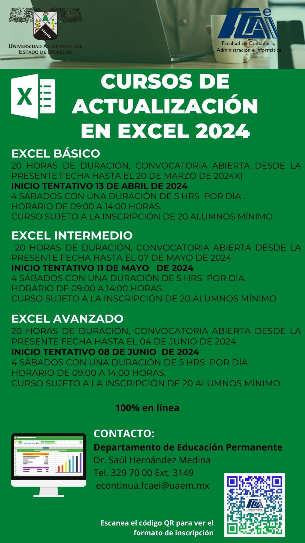 CONVOCATORIA CURSO ACTUALIZACIÓN EXCEL - Universidad Autónoma del Estado de Morelos