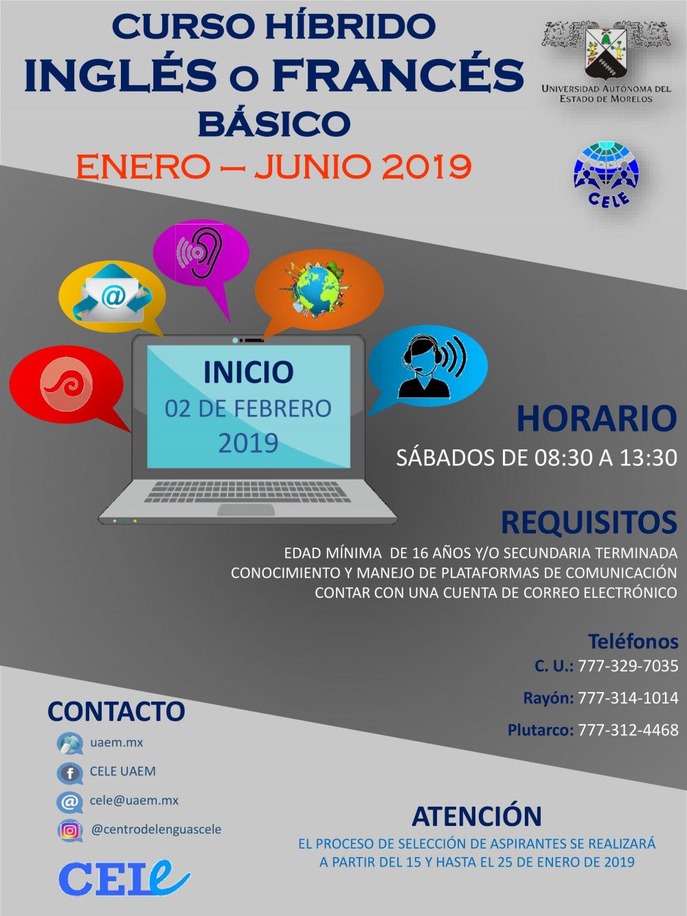 Cursos híbridos de inglés o francés básico - Universidad Autónoma del ...