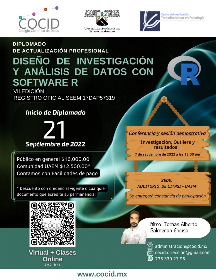 Diplomado: Diseño de Investigación y Análisis de Datos con Software R ...