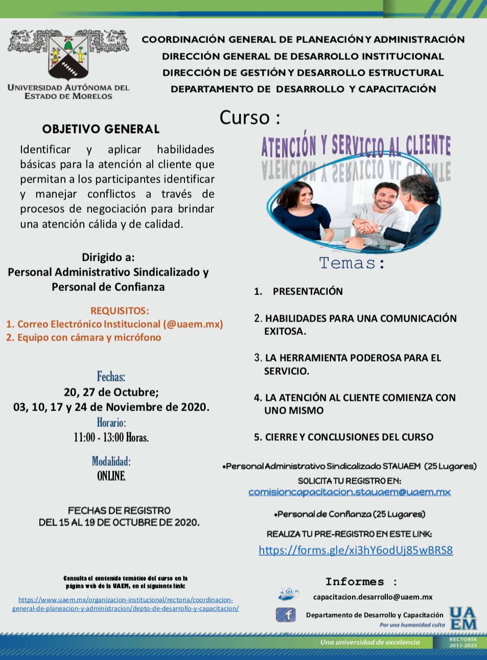 Curso: Atención y Servicio al Cliente - Universidad Autónoma del Estado ...