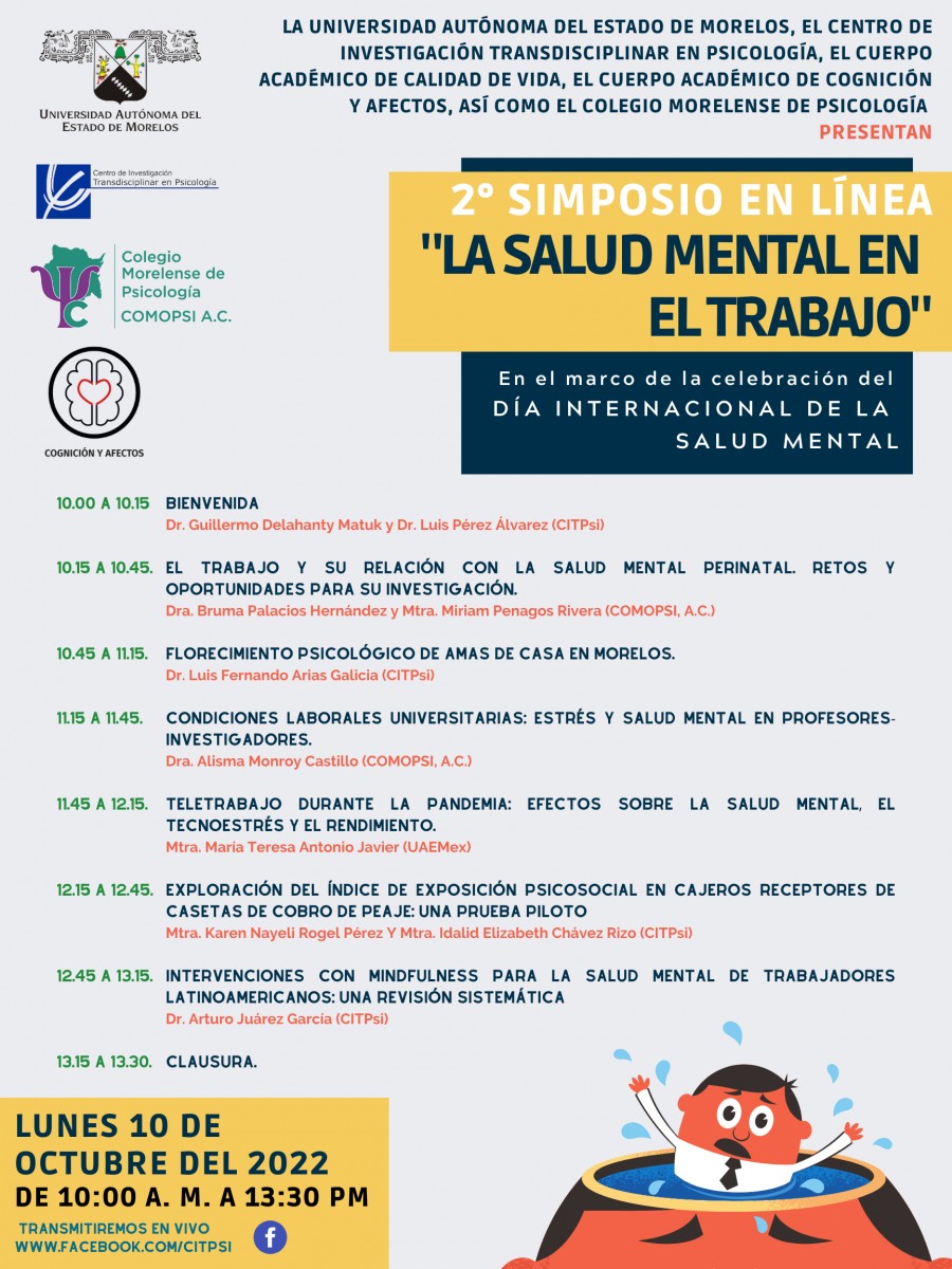 2° Simposio en Línea “La Salud Mental en el Trabajo” - Universidad Autónoma del Estado de Morelos