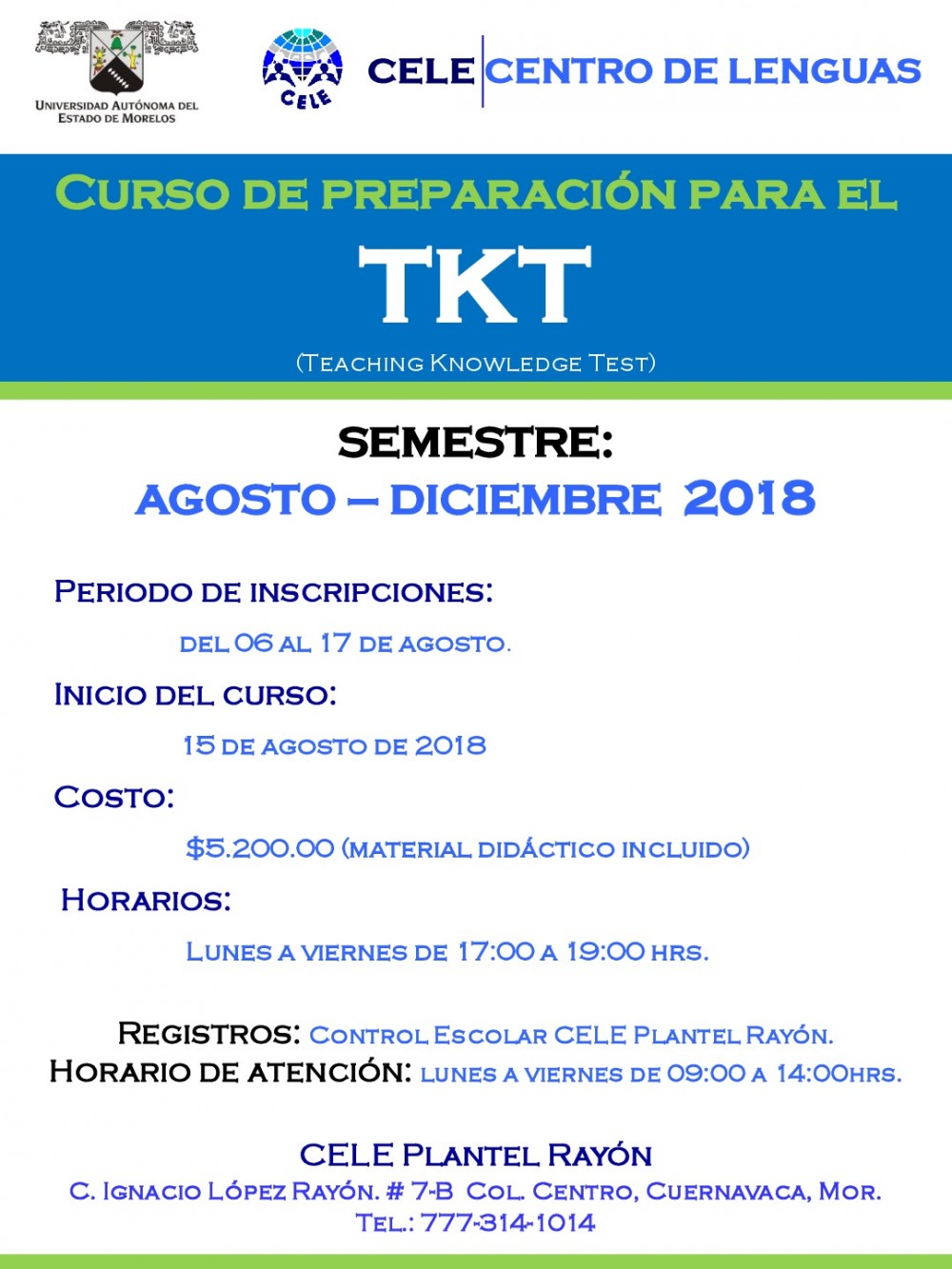 Curso de preparación para el TKT - Universidad Autónoma del Estado de ...